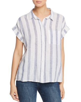 Velvet Heart Short-Sleeve Striped Shirt | Bloomingdale's
