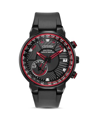Citizen Satellite Wave World Time Black GPS Watch, 44mm | Bloomingdale's