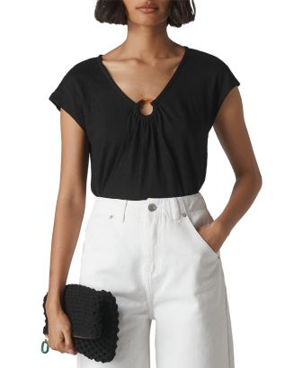 Whistles Ring Detail Top | Bloomingdale's