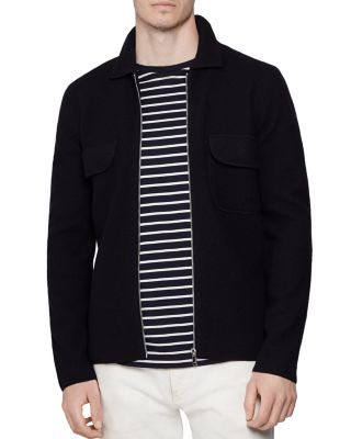 REISS Roehampton Wool Knit Zip-Up Jacket | Bloomingdale's