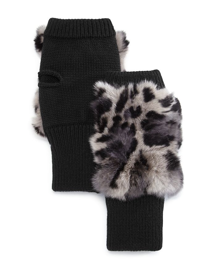 Jocelyn Rex Rabbit Knit Texty Time Mittens | Bloomingdale's