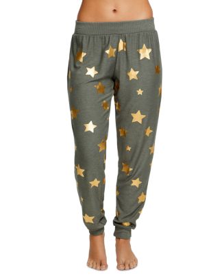 CHASER Metallic Star Print Sweatpants | Bloomingdale's