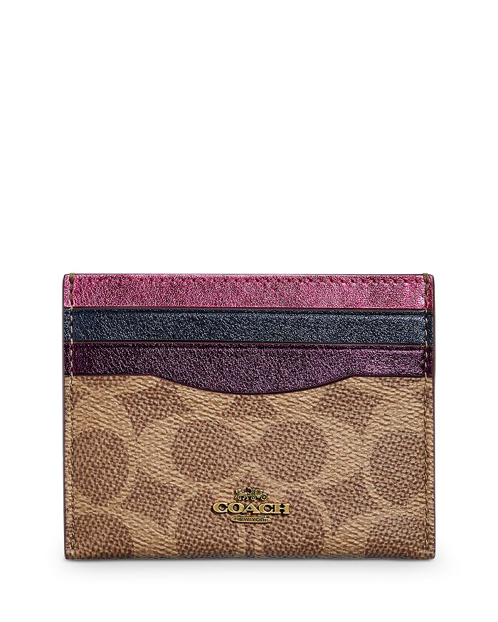 COACH Metallic Card Case | Bloomingdale's