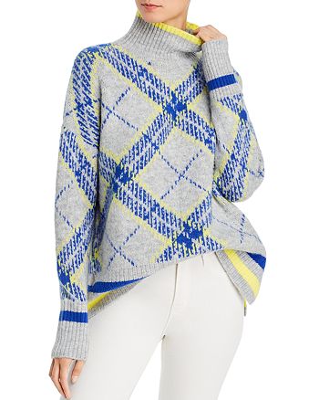 AQUA Plaid Turtleneck Sweater - 100% Exclusive | Bloomingdale's