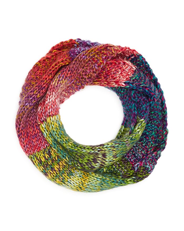 AQUA Girls' Rainbow Knit Loop Scarf - 100% Exclusive | Bloomingdale's