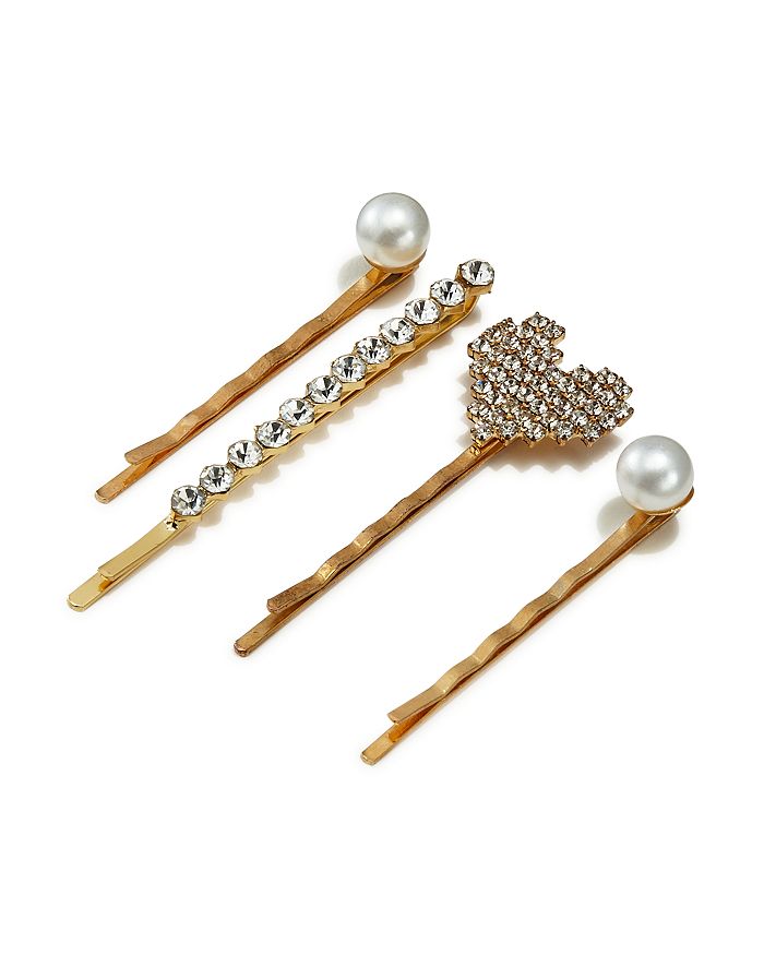 AQUA Embellished Bobby Pins, Set of 4 - 100% Exclusive | Bloomingdale's
