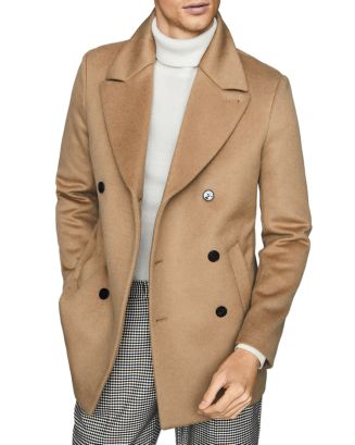 REISS Hector Wool-Blend Regular Fit Peacoat | Bloomingdale's