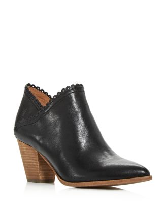Frye Women's Reed Scalloped Mid-Heel Booties | Bloomingdale's