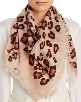 Fraas Leopard Print Scarf | Bloomingdale's