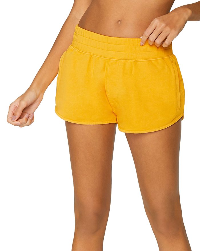 Spiritual Gangster Zen Mid Rise Shorts In Marigold | ModeSens