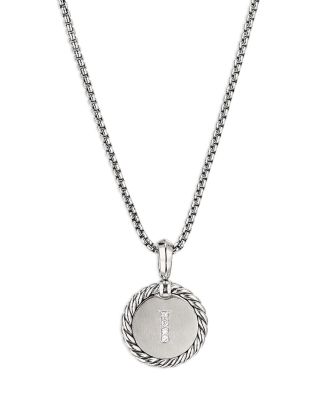 David Yurman I Initial Charm Necklace with Diamonds, 16-18 ...