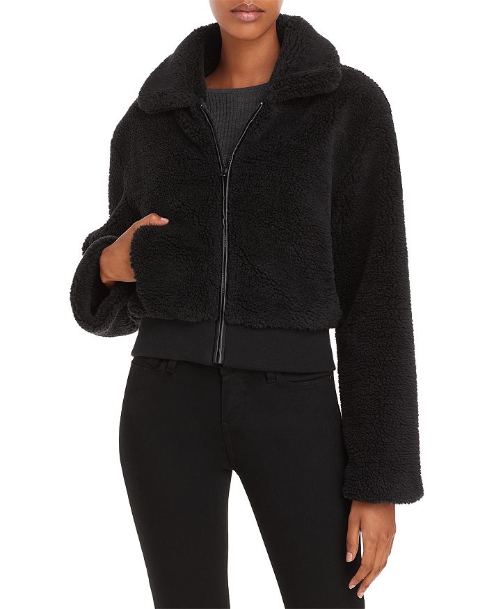 AQUA Fuzzy Bomber Jacket - 100% Exclusive | Bloomingdale's