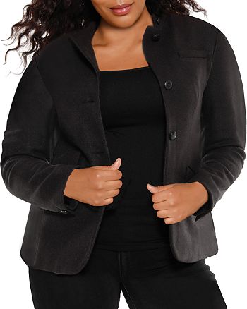 Belldini Plus Size Mandarin Collar Button Jacket | Bloomingdale's
