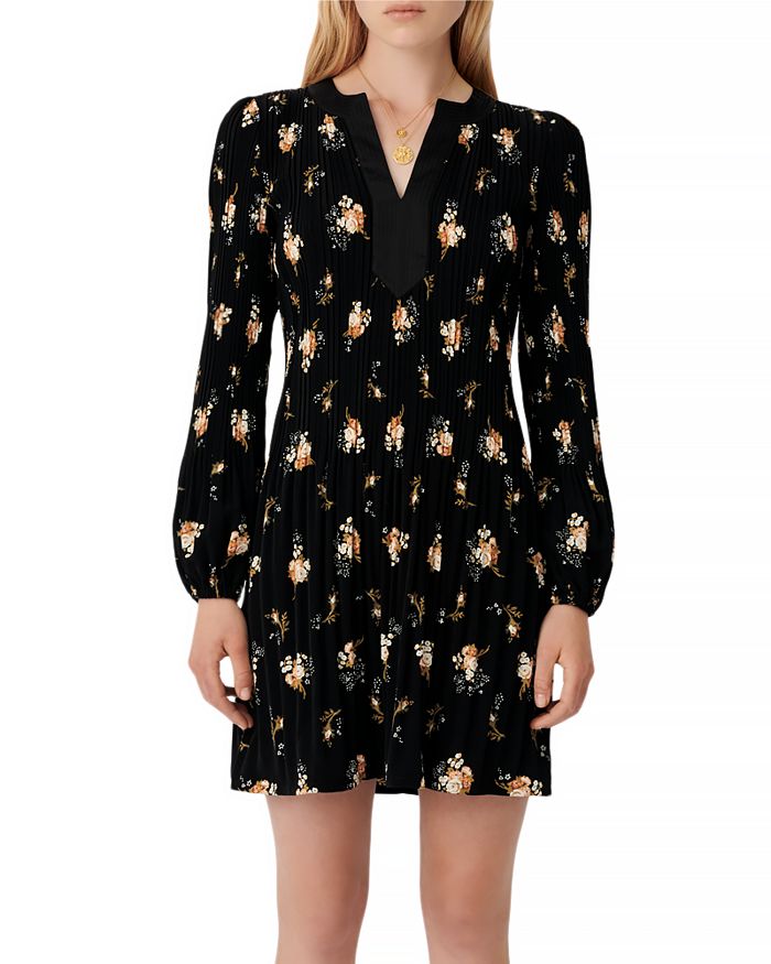 Maje Rockol Floral Print Pleated Dress | Bloomingdale's