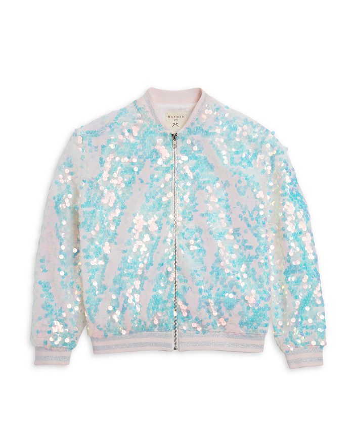 Hayden Los Angeles Girls' Sequined Bomber Jacket - Big Kid | Bloomingdale's