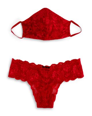 Cosabella Lace Face Mask & Thong Panties Set | Bloomingdale's