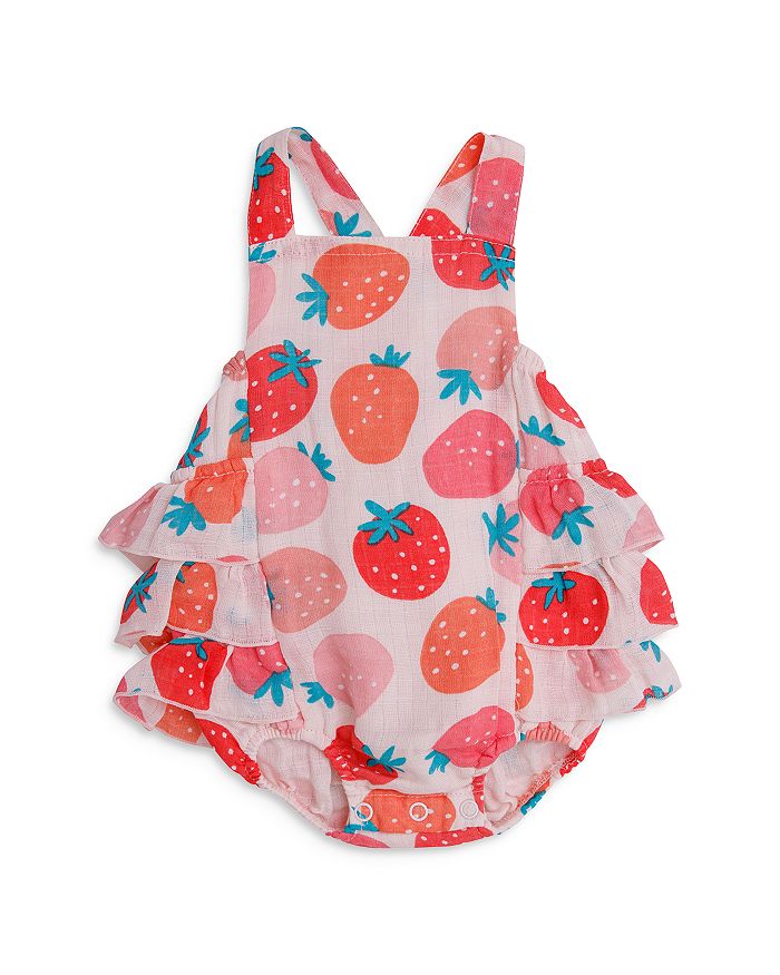 Angel Dear Girls' Strawberry Ruffled Sunsuit - Baby | Bloomingdale's