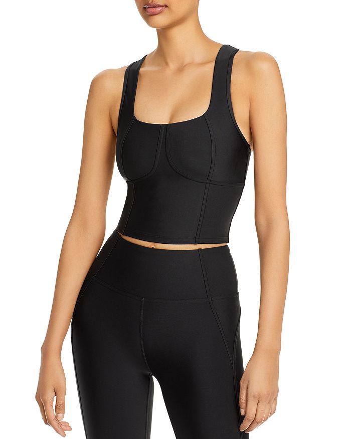 AQUA Seamed Longline Sports Bra - 100% Exclusive | Bloomingdale's