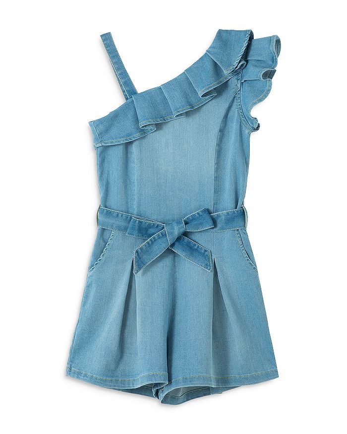 Habitual Kids Girls' Off Shoulder Stretch Denim Romper - Big Kid ...