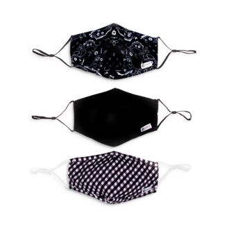Miamica Solid, Gingham & Bandana Print Face Masks, Set of 3 ...