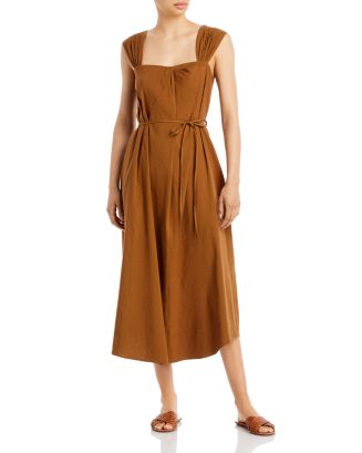 Vince Poet Strap Belted Midi Dress | Bloomingdale's