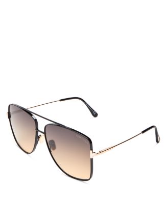 Tom Ford Reggie Brow Bar Aviator Sunglasses, 61mm | Bloomingdale's