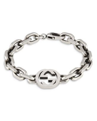 Gucci Sterling Silver Interlocking Chain Bracelet | Bloomingdale's