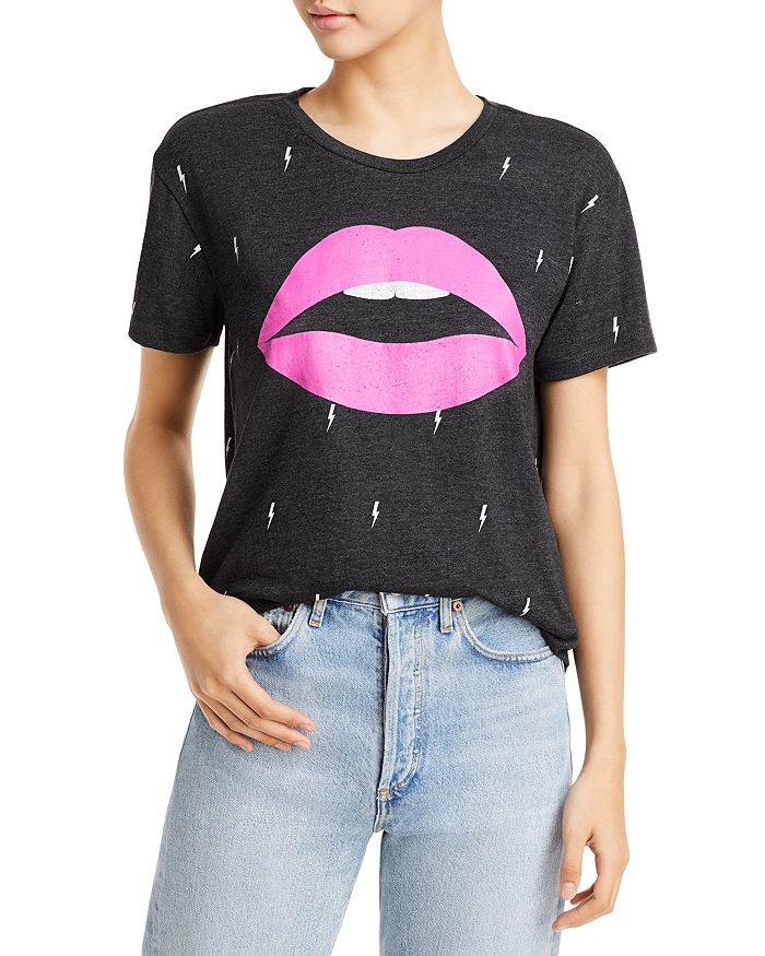 CHASER Short Sleeve Lips Graphic Tee | Bloomingdale's