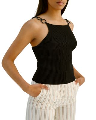 Musier Cotton Ring Strap Halter Top | Bloomingdale's