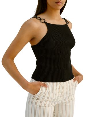 Musier Cotton Ring Strap Halter Top | Bloomingdale's