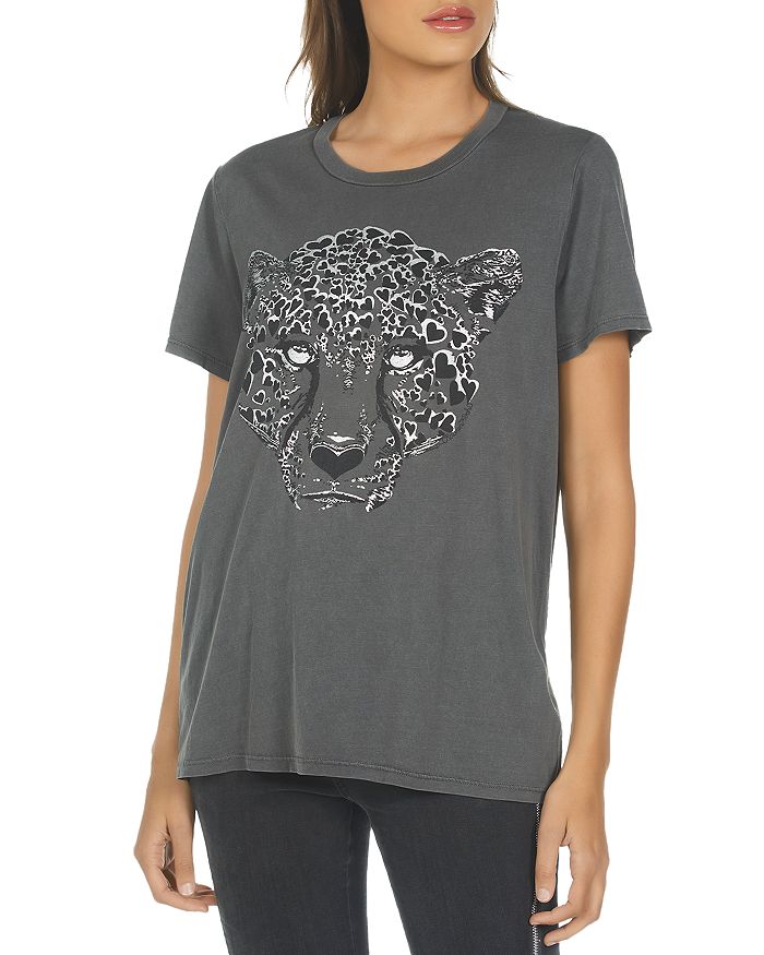 Lauren Moshi Heart Leopard Graphic Tee | Bloomingdale's