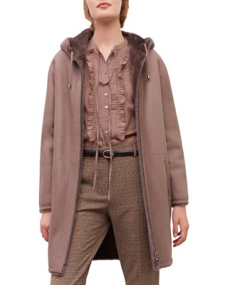 Gerard Darel Manille Reversible Shearling Coat | Bloomingdale's