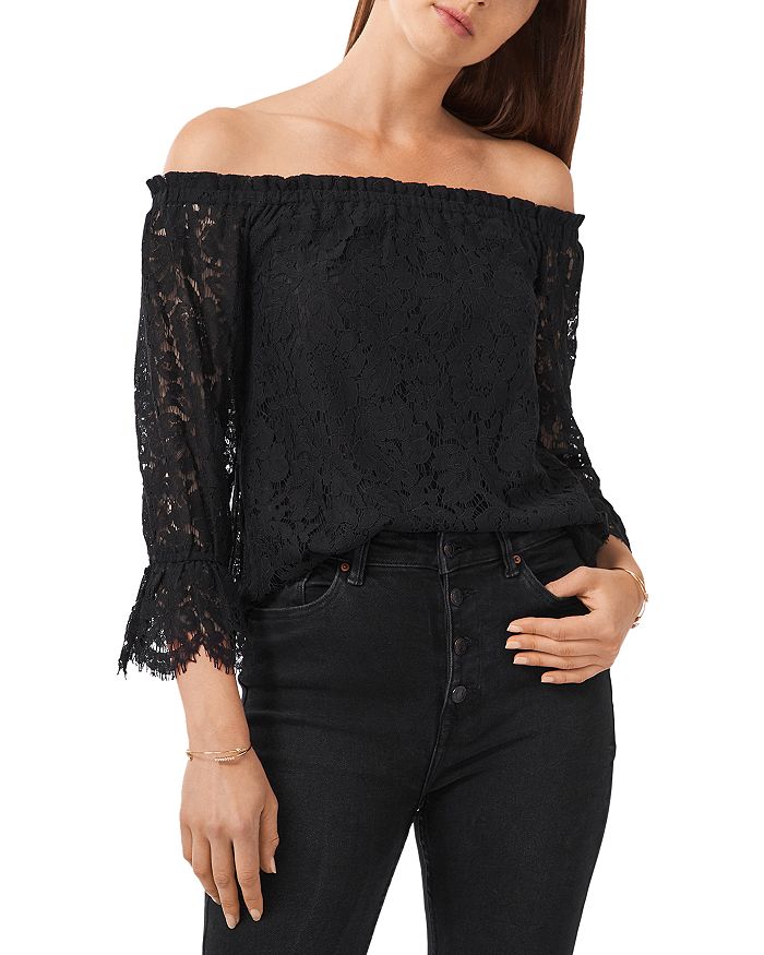1.STATE Off-the-Shoulder Lace Top | Bloomingdale's