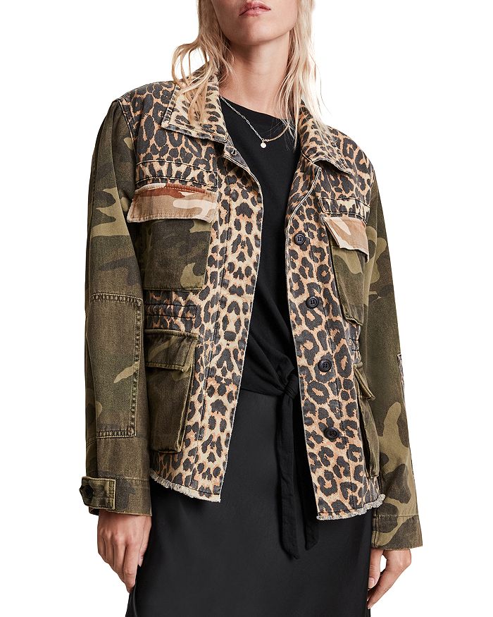 ALLSAINTS Finch Mixed Print Utility Jacket | Bloomingdale's