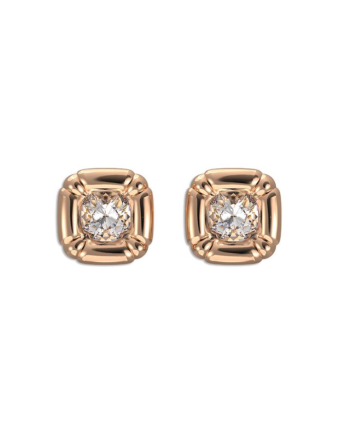 Swarovski Dulcis Crystal Square Stud Earrings in Rose Gold Tone ...