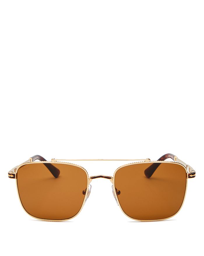 Persol Brow Bar Aviator Sunglasses, 55mm | Bloomingdale's