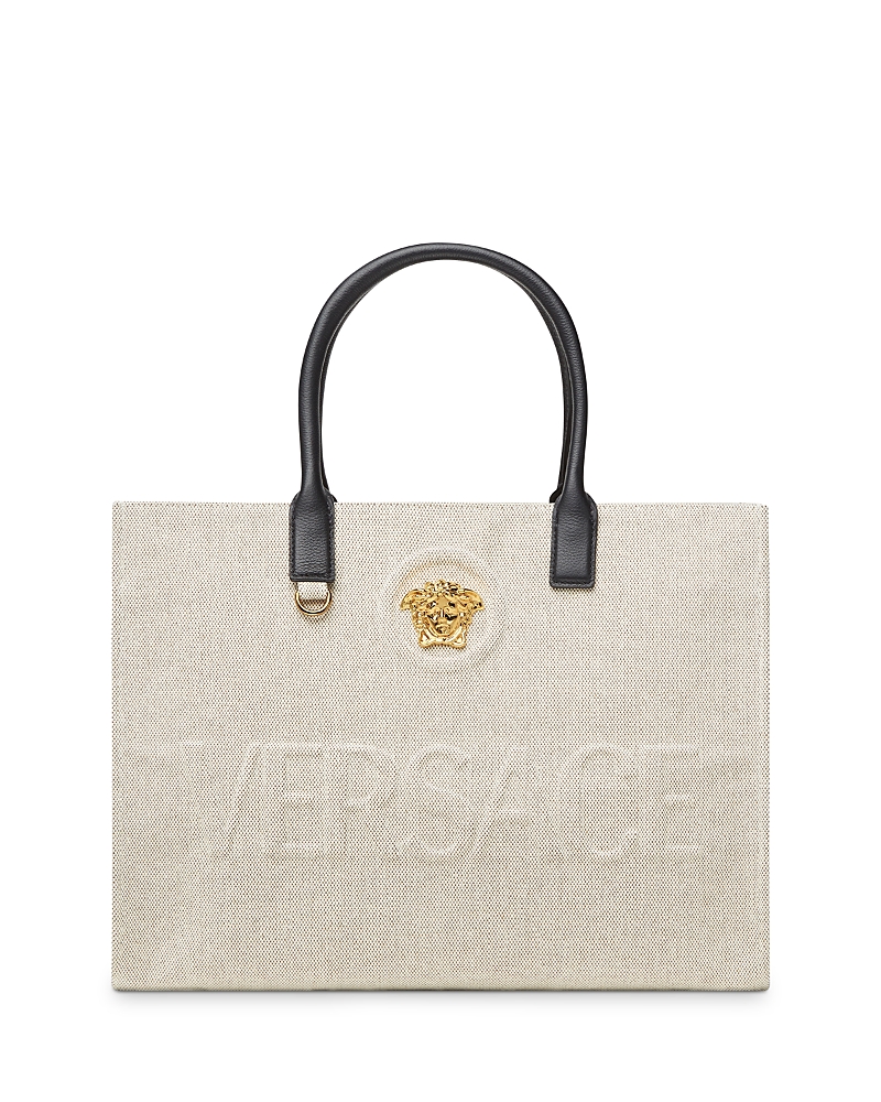 Click here for Versace La Medusa Canvas Large Tote Bag prices