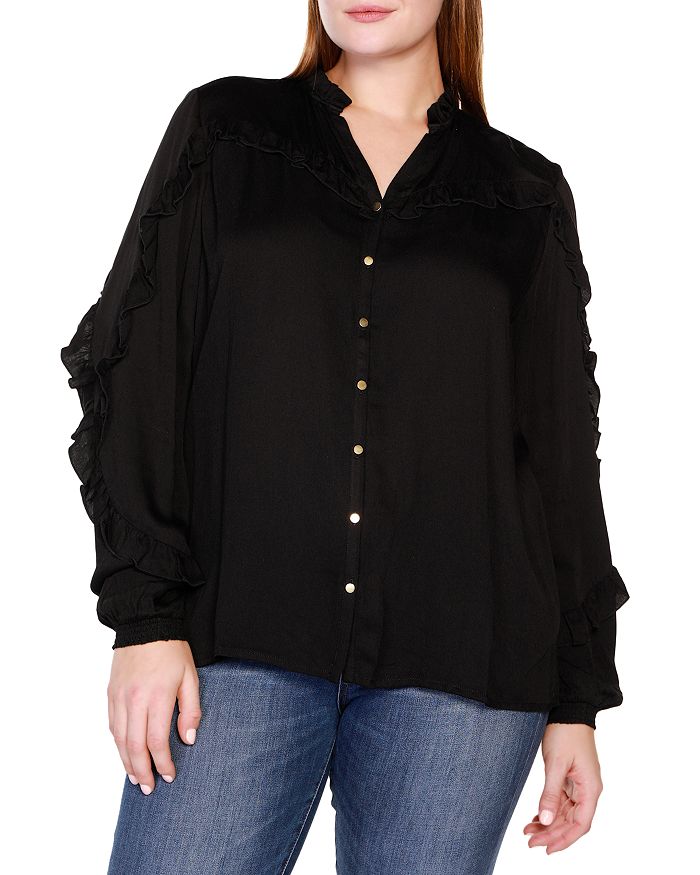 Belldini Plus Ruffle Detailed Top | Bloomingdale's