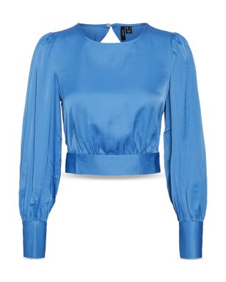 Vero Moda Vera Moda Natalia Open Back Cropped Top | Bloomingdale's