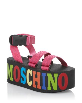Moschino Women's Logo Tape Platform Sandals | Bloomingdale's