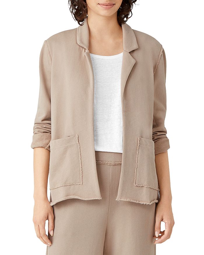 Eileen Fisher Organic Cotton Raw Hem Blazer | Bloomingdale's