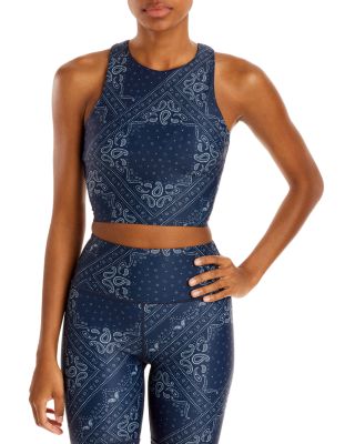 AQUA AQUA Longline Printed Sports Bra - 100% Exclusive | Bloomingdale's