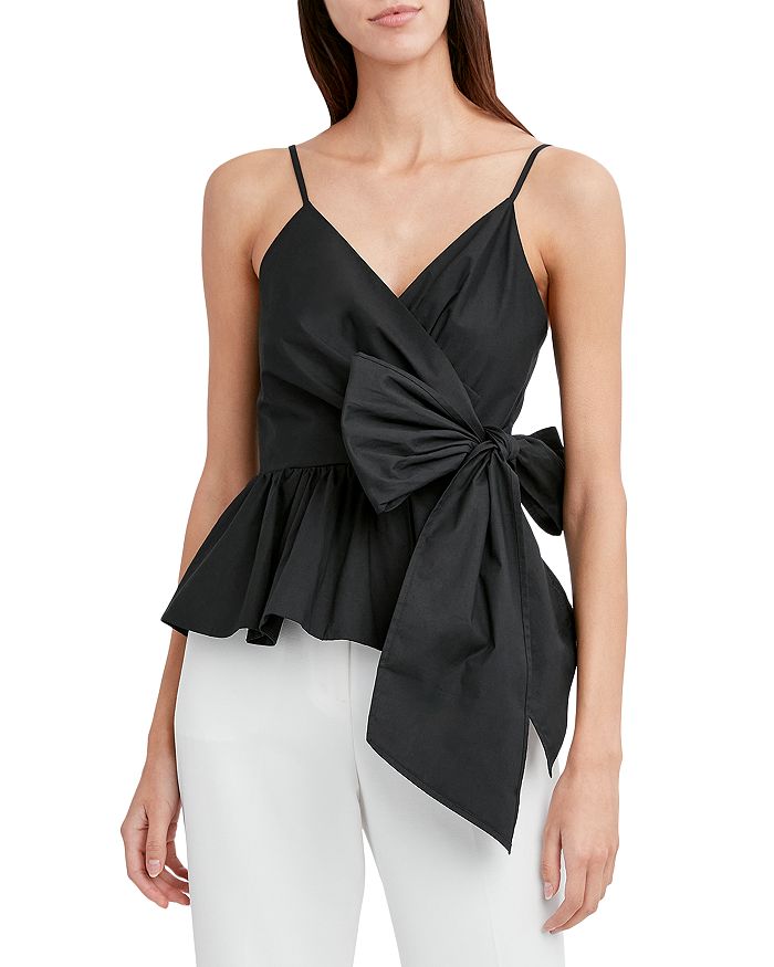 BCBGMAXAZRIA V Neck Wrap Top | Bloomingdale's