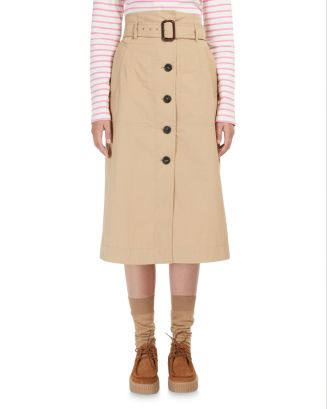 Weekend Max Mara Vanda Belted Flared Midi Skirt | Bloomingdale's