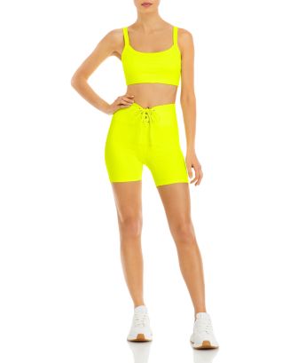 Year of Ours Ribbed Bralette & Football Biker Shorts | Bloomingdale's