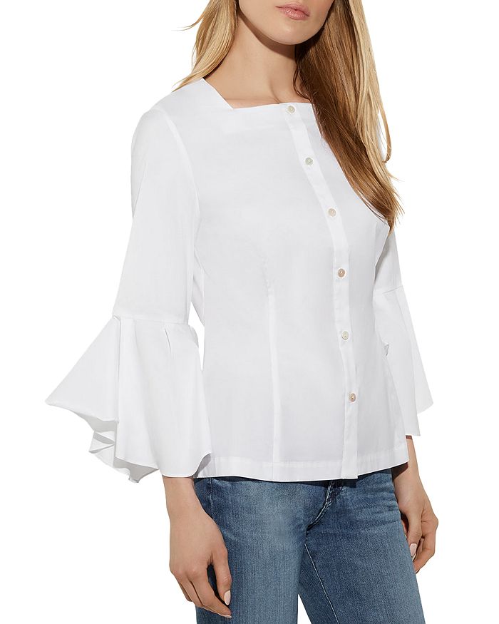 Misook Ruffled Handkerchief Sleeve Blouse | Bloomingdale's