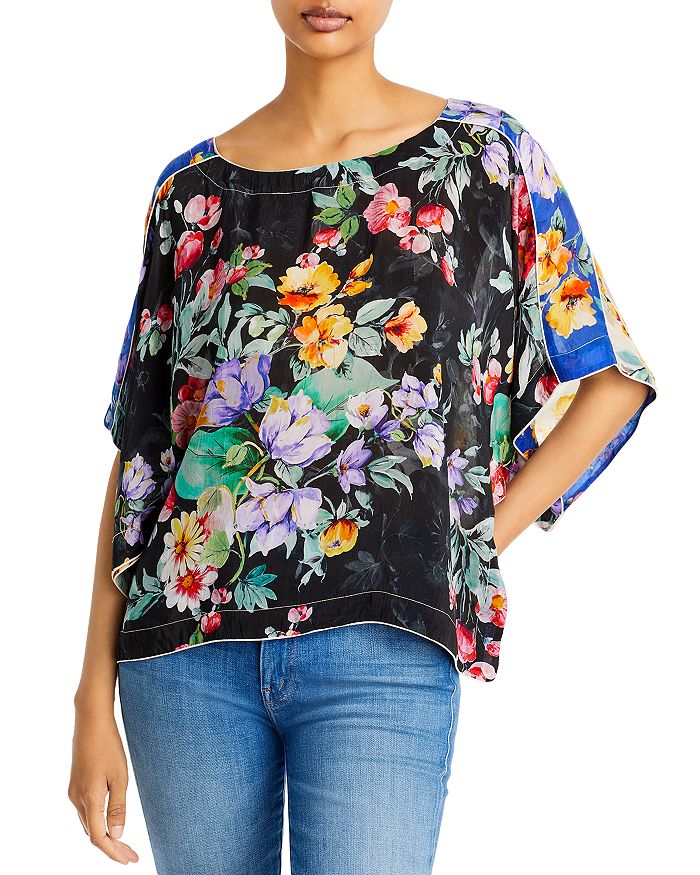Johnny Was Sky Verity Printed Colorblock Top | Bloomingdale's