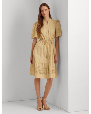 Ralph Lauren Laser Cut Drawstring Dress | Bloomingdale's