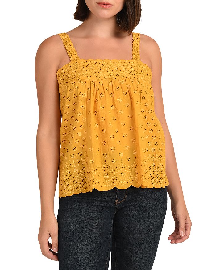 Daniel Rainn Lace Strap Eyelet Top | Bloomingdale's