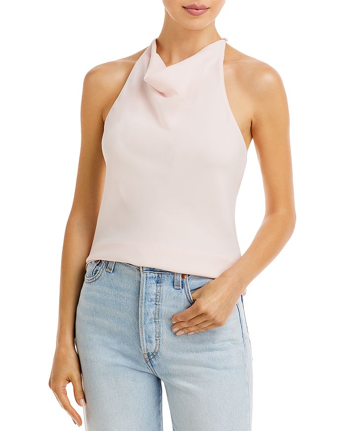 AQUA Cowl Neck Halter Top - 100% Exclusive | Bloomingdale's